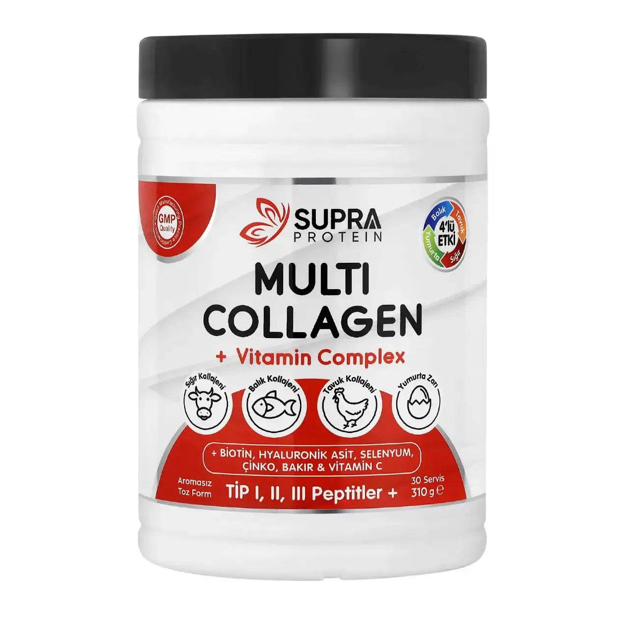 Multi Collagen Toz Form - 5 TİP Kolajen + Vitaminler – Supra Protein